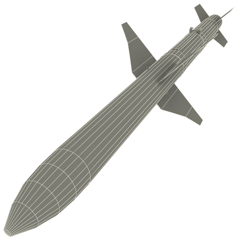 aircraft missile agm-88 harm 3d model
