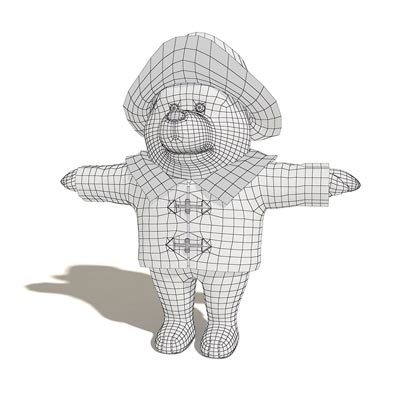 paddington bear character toy 3d model