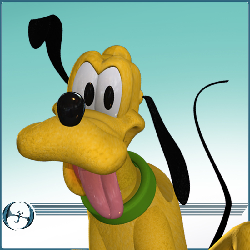 3d cartoon character pluto