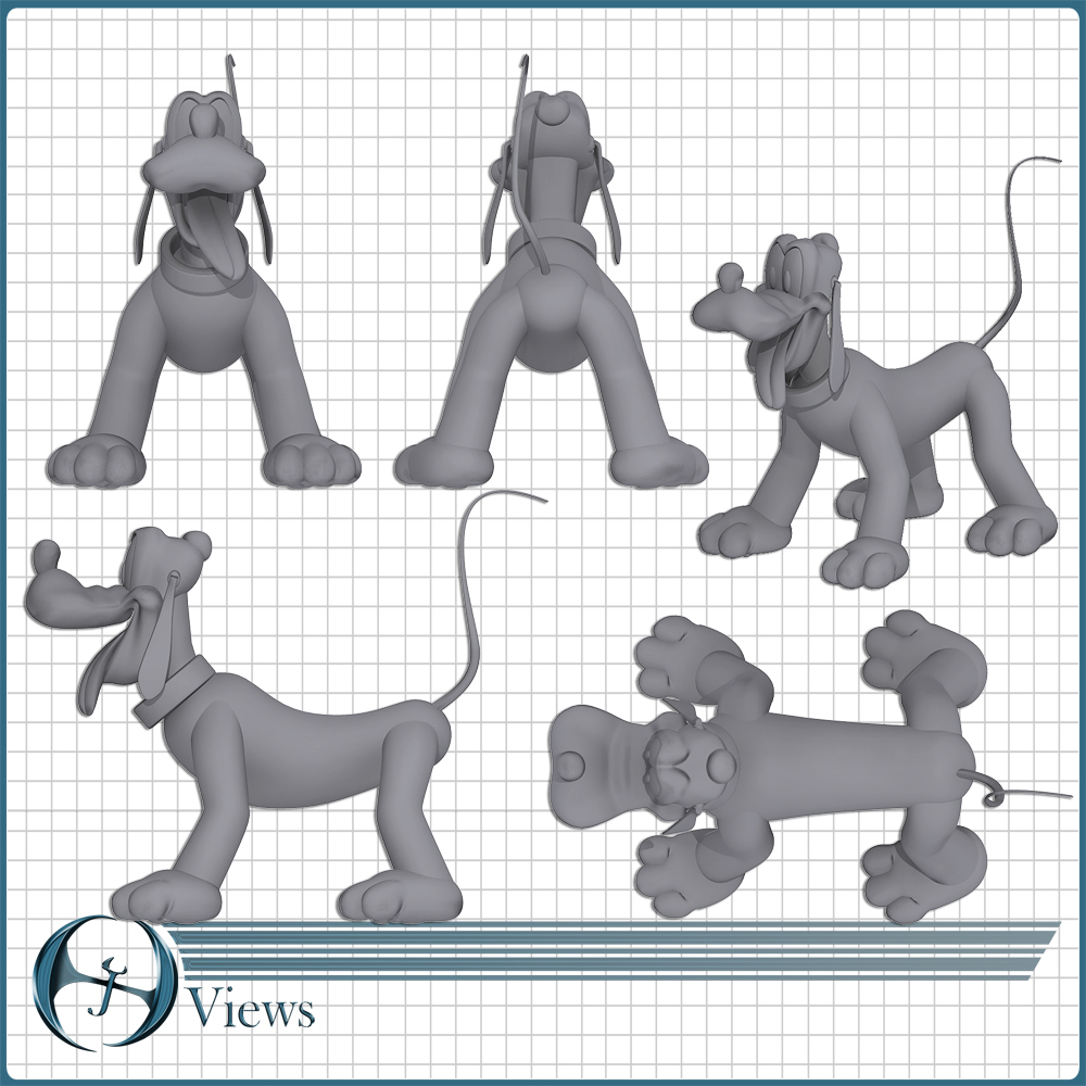 3d cartoon character pluto