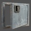 weathered door metal hatch 3d c4d