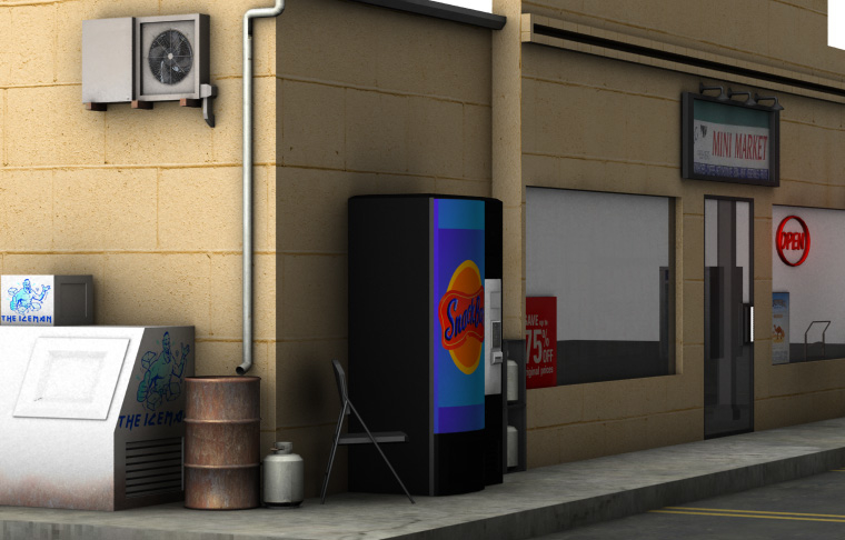mini market machine 3d model