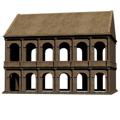 roman buildings 3d model