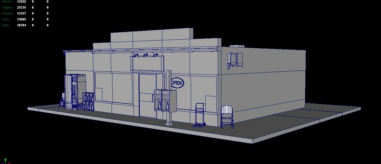 mini market machine 3d model