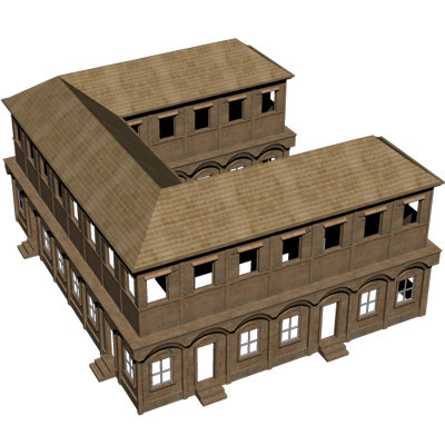 roman buildings 3d model