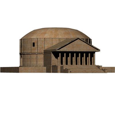 roman buildings 3d model