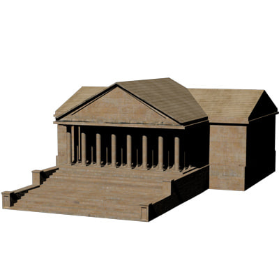 roman buildings 3d model