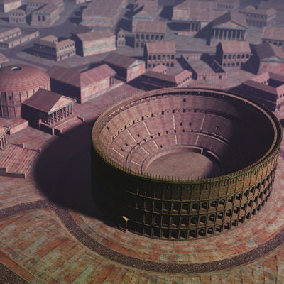 roman buildings 3d model