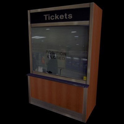 3d model of ticket booth