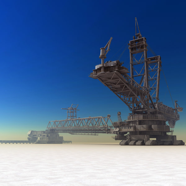 3dsmax bucket-wheel industrial bagger 288