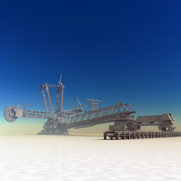 3dsmax bucket-wheel industrial bagger 288