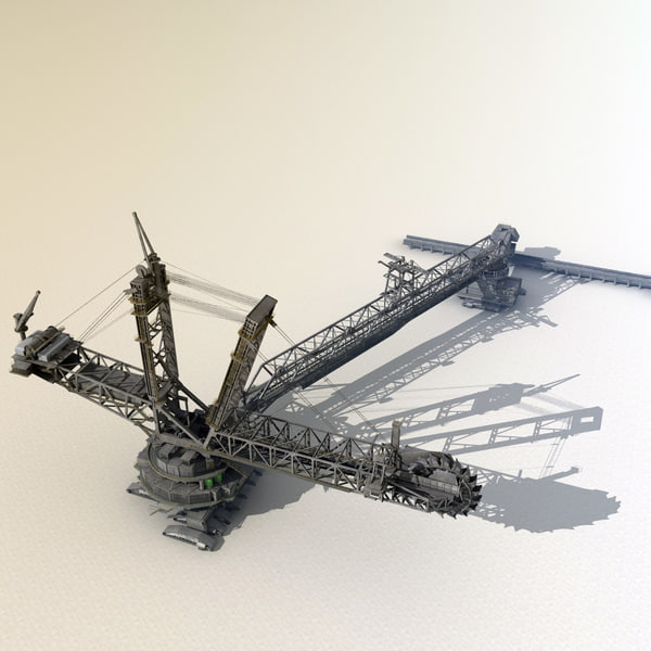3dsmax bucket-wheel industrial bagger 288