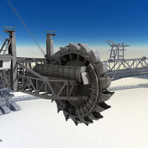 3dsmax bucket-wheel industrial bagger 288