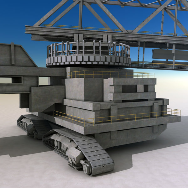 3dsmax bucket-wheel industrial bagger 288