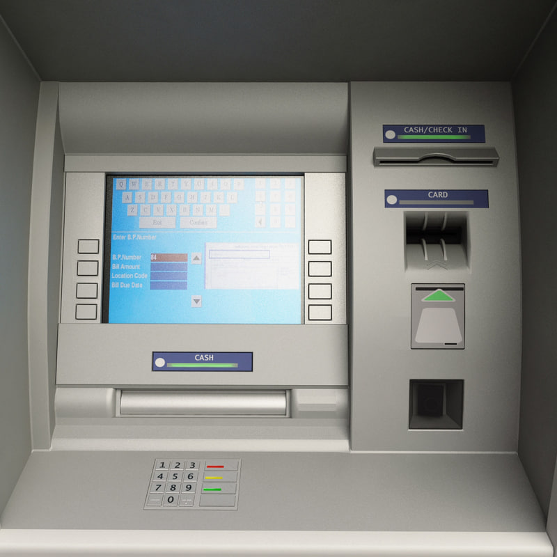 cash machines 3d model
