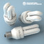 fluorescent light bulb e27 3d obj