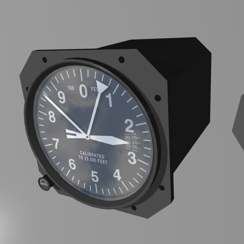 altitude indicator 3d model
