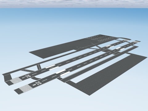 airport runway 3d model