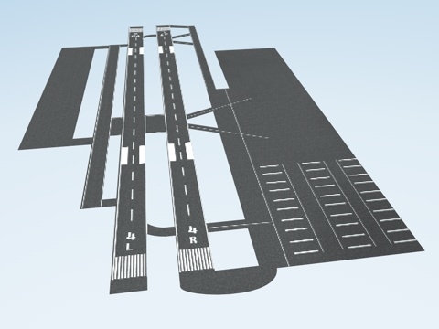 airport runway 3d model