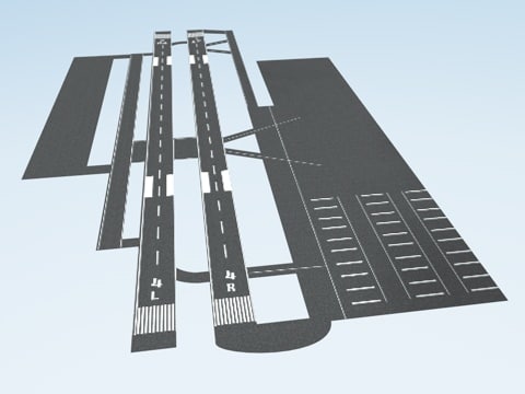 airport runway 3d model