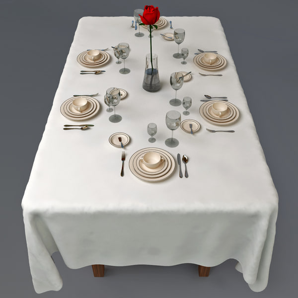 3d model restaurant table v1