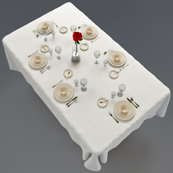 3d model restaurant table v1
