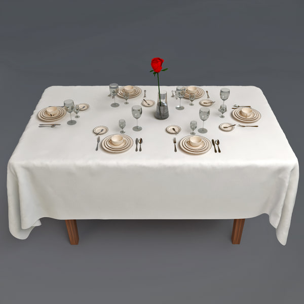 3d model restaurant table v1