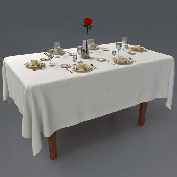 3d model restaurant table v1