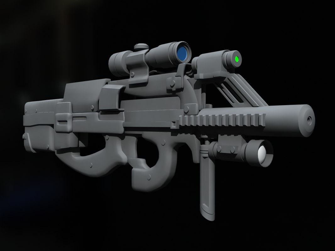 custom p90 3d model