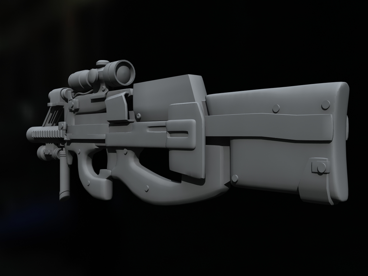 custom p90 3d model