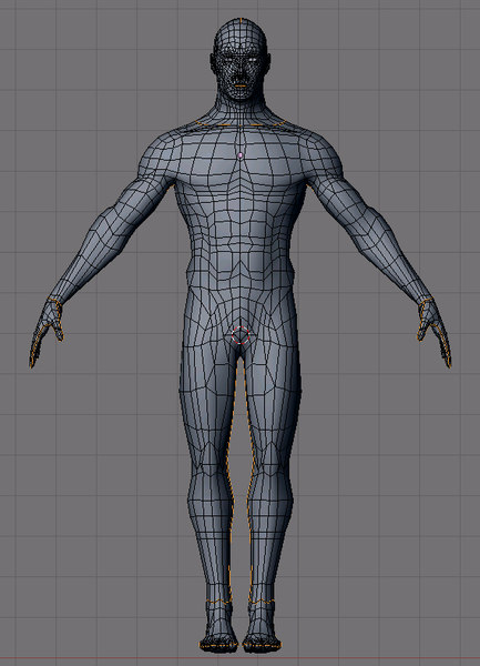 base human male body 3d model