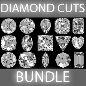 Brilliant diamond cut 3D model - TurboSquid 1210533