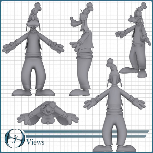 character cartoon goofy 3d model