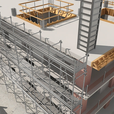 3d construction area model