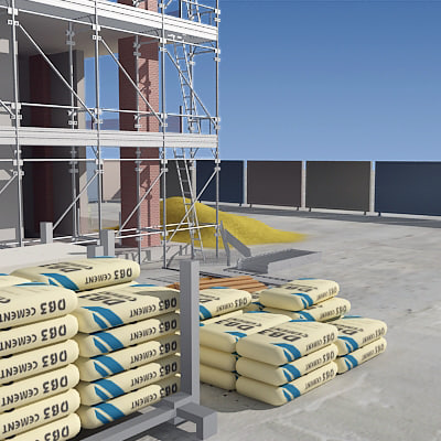 3d construction area model
