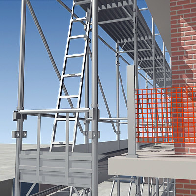 3d construction area model