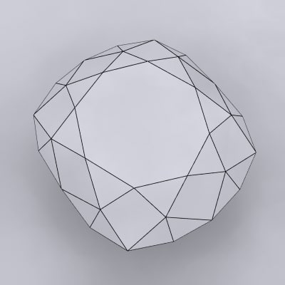 3d model of cuts diamond