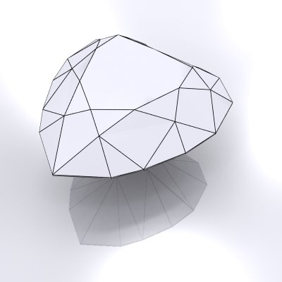 3d model of cuts diamond