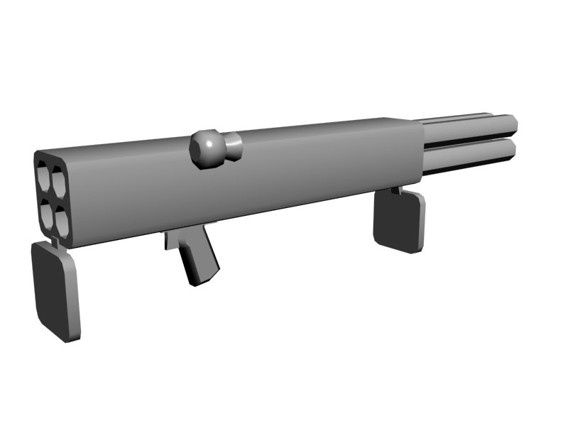 3d m202a1 flash rocket m202 model