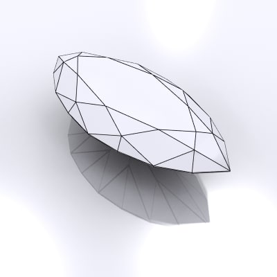 3d model of cuts diamond