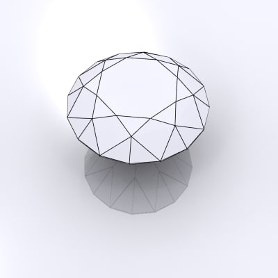 3d model of cuts diamond