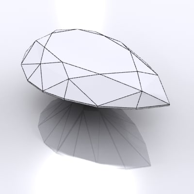 3d model of cuts diamond