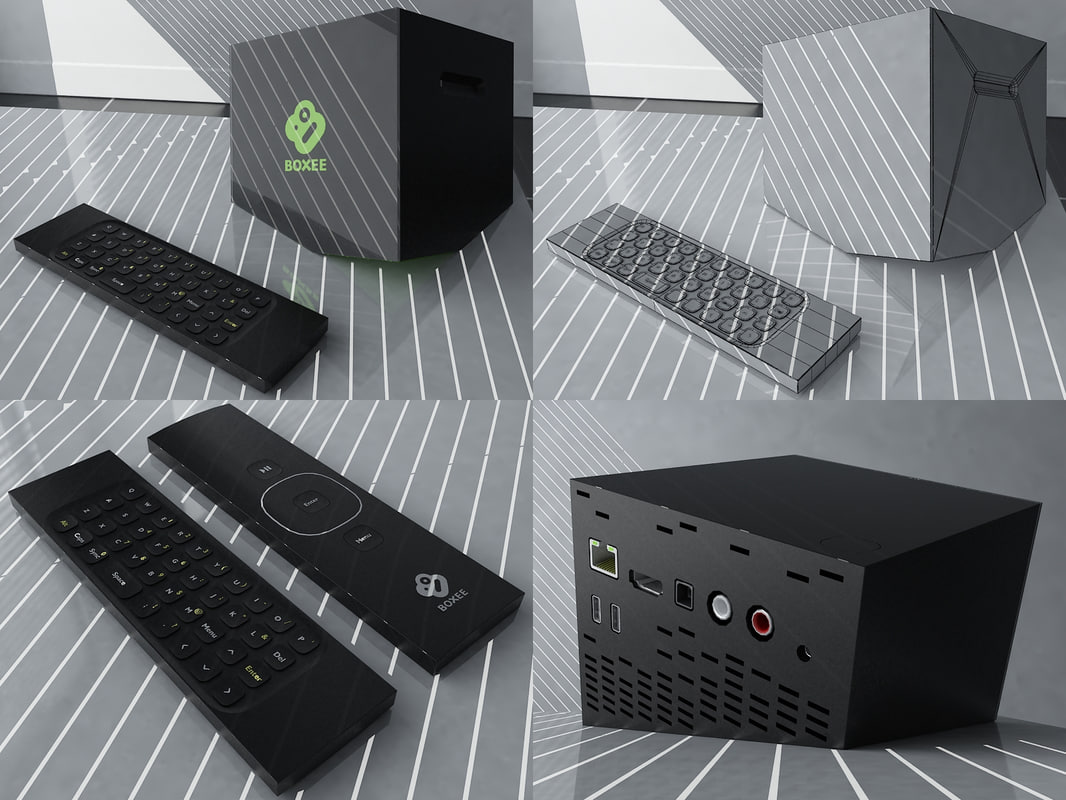 boxee box media player 3d model