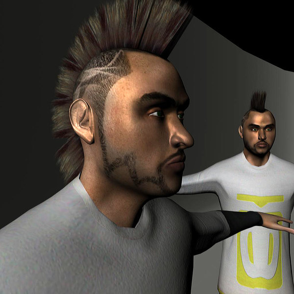 calvin skater dude character 3d model