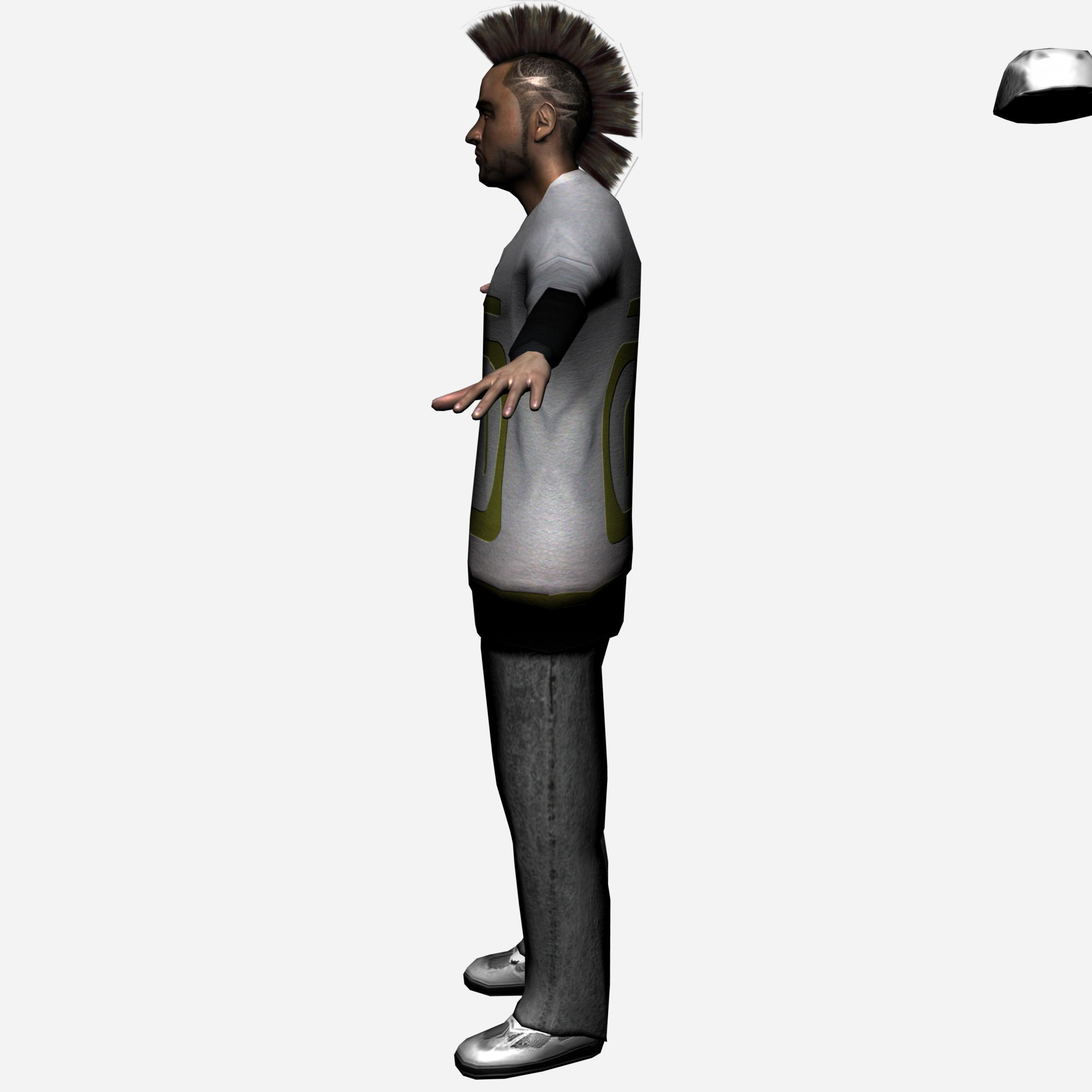 calvin skater dude character 3d model