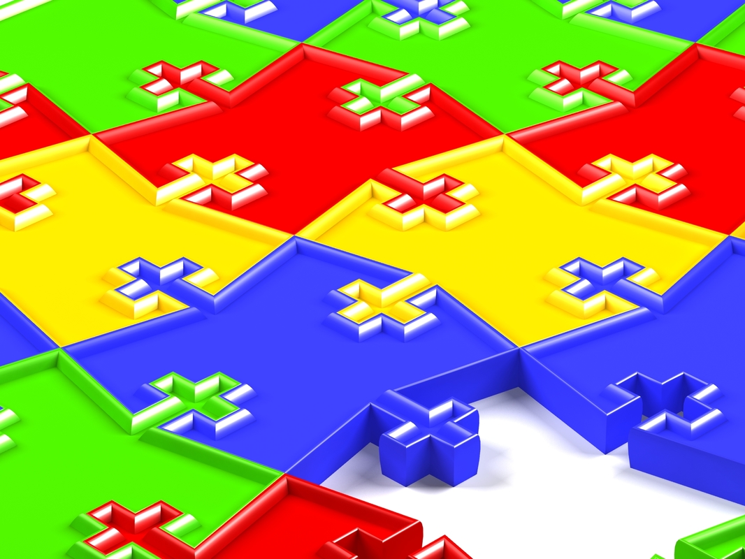 7 jigsaw puzzles different 3d model