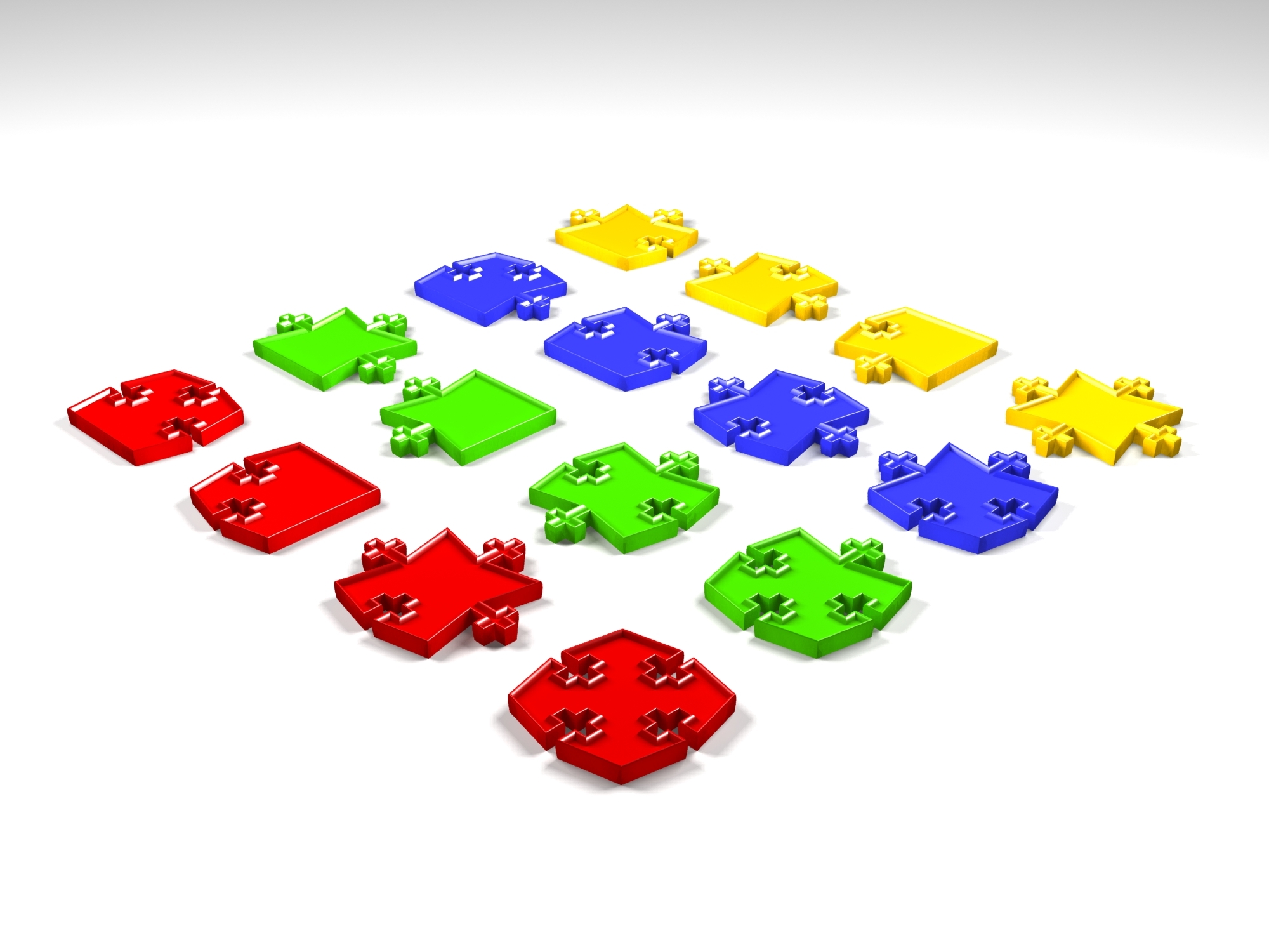 7 jigsaw puzzles different 3d model