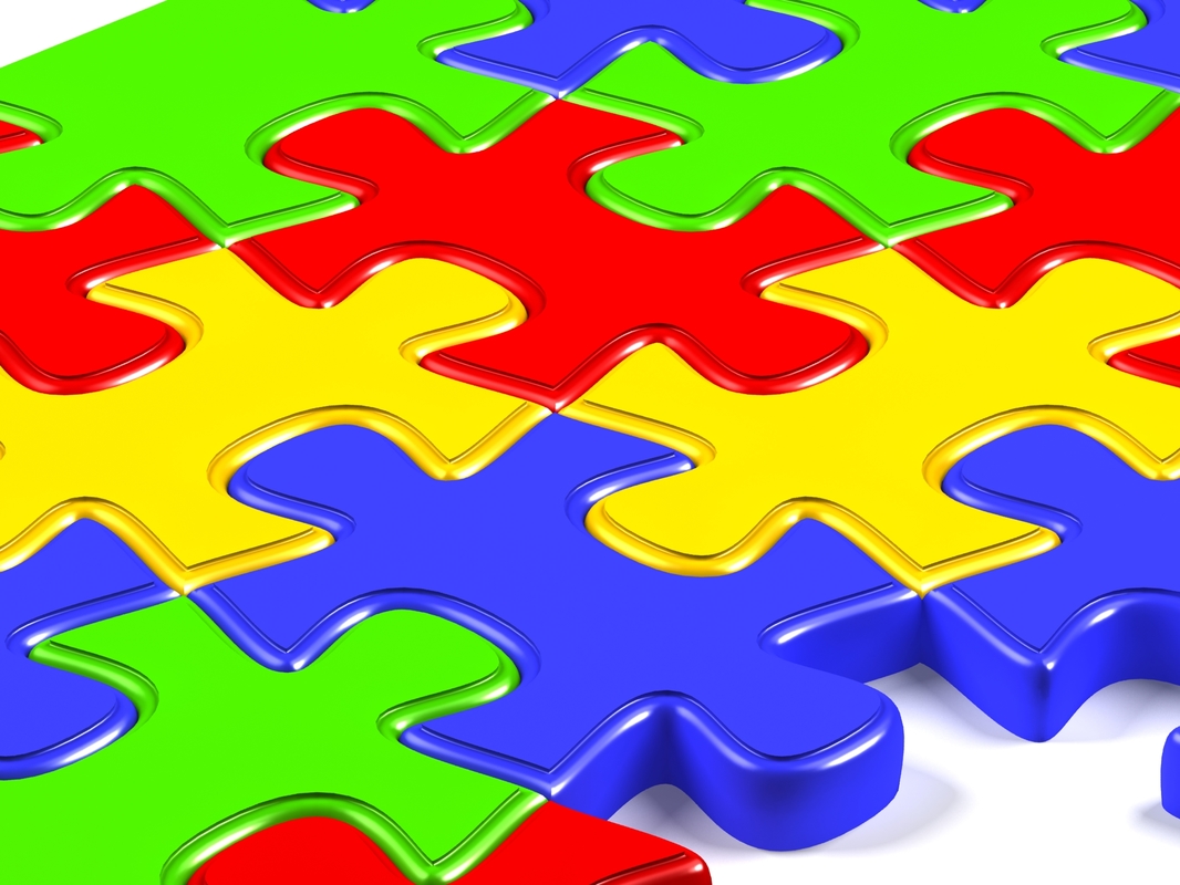 7 jigsaw puzzles different 3d model
