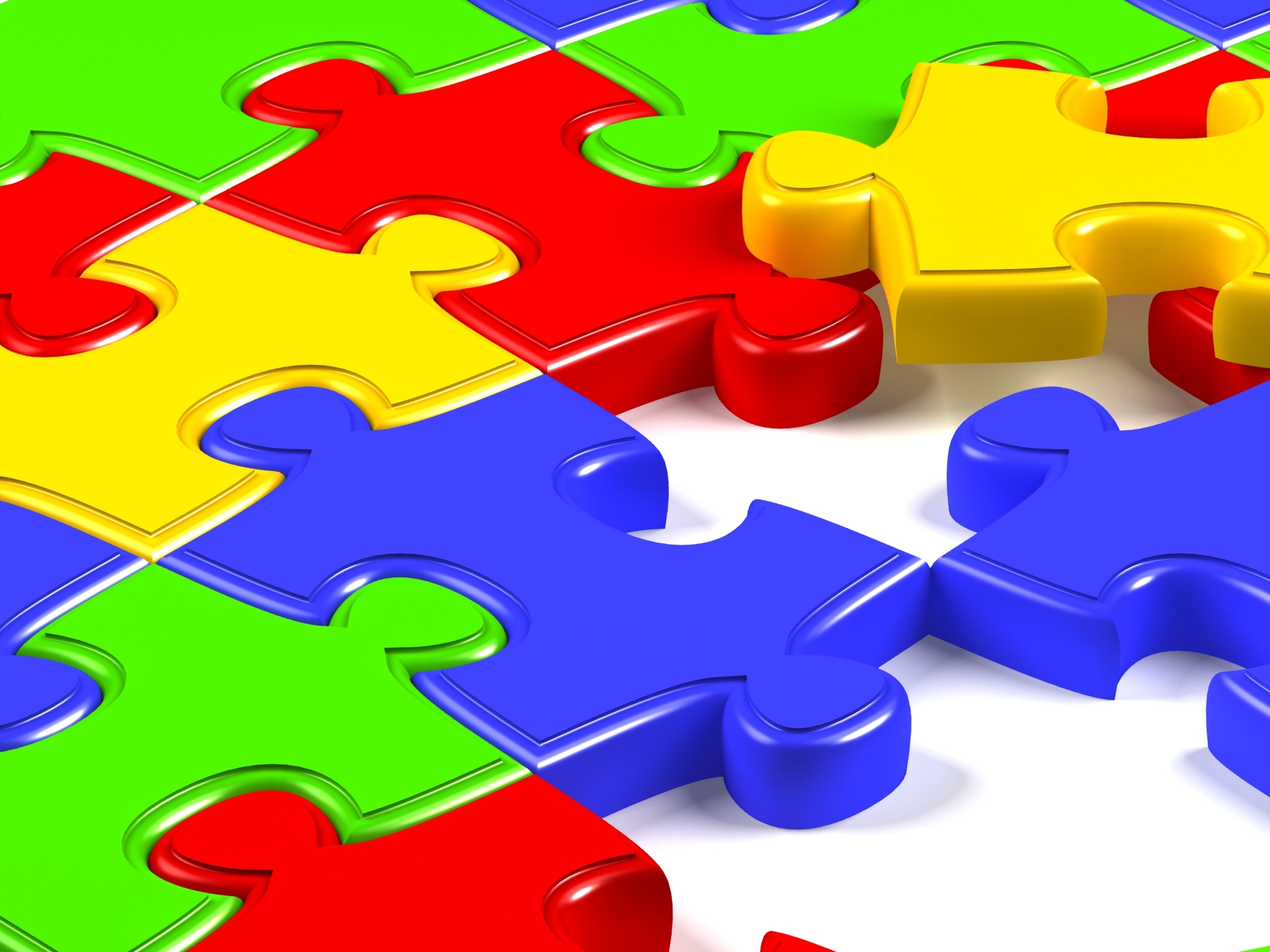 7 jigsaw puzzles different 3d model