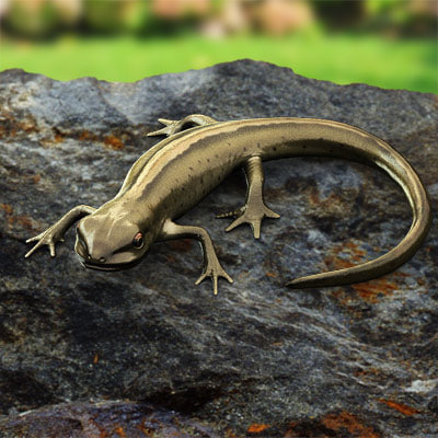 smooth newt lizards 3d model